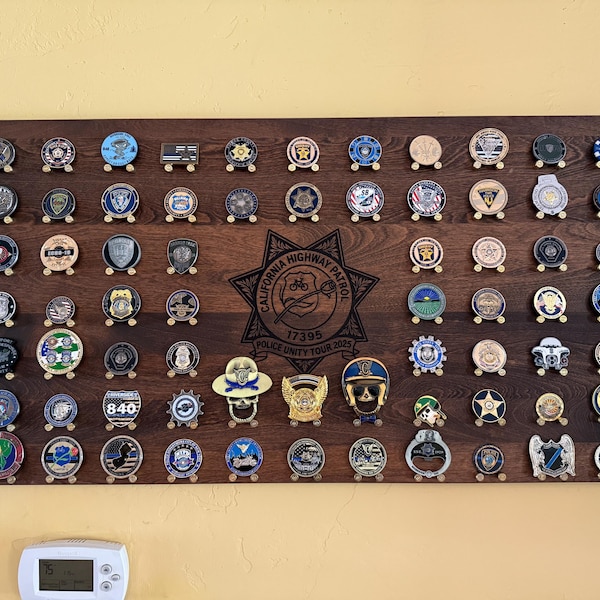 Challenge Coin Display | Thin Blue Line | Challenge Coin Holder ...