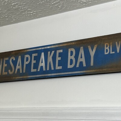 Chesapeake Bay Bridge Tunnel Recreated Road Sign Art - Etsy