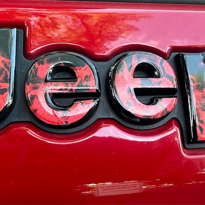 RAM 4x4 Emblem Overlay Decals RED FIRE Flames Fits 2009-2023 - Etsy