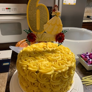 Princess Belle Personalized Cake Topper, Beauty and the Beast Party ...