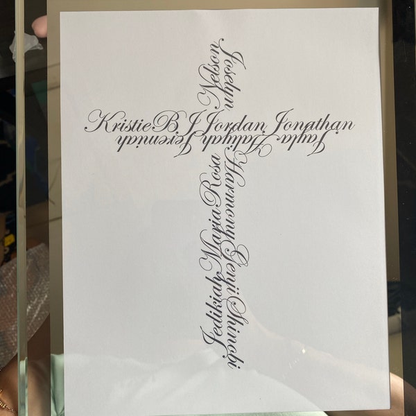 Baby Baptism Personalized Name Crosses Print Gift - 5x7 - FREE SHIPPING ...
