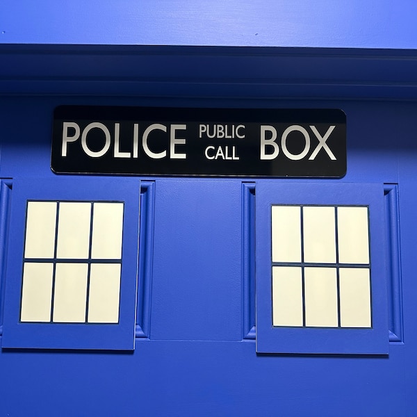 Police Telephone Box Sign - 4 Inch by 17 Inch Aluminum Police Public ...
