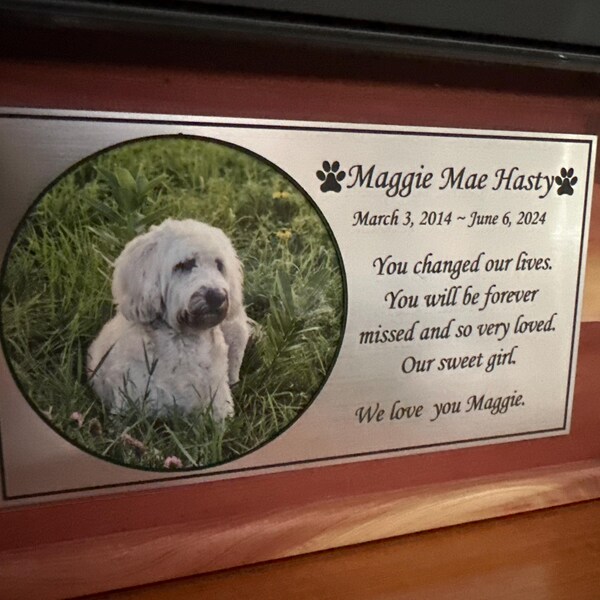 Engraved Pet Loss Poem Plate Frame Plates 3 Square Many Choices or ...
