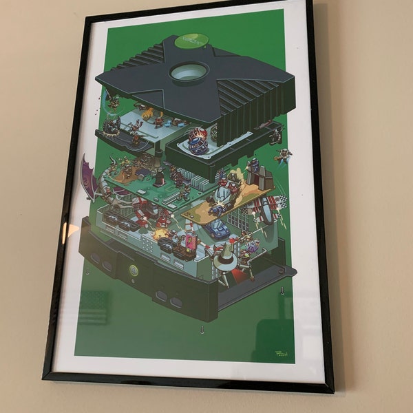 Xbox Exploded Diagram: Retro Gaming Art Print - Etsy