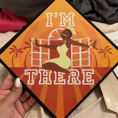 Grad Cap Topper Princess and the Frog Grad Cap I'm There Decorated Grad ...