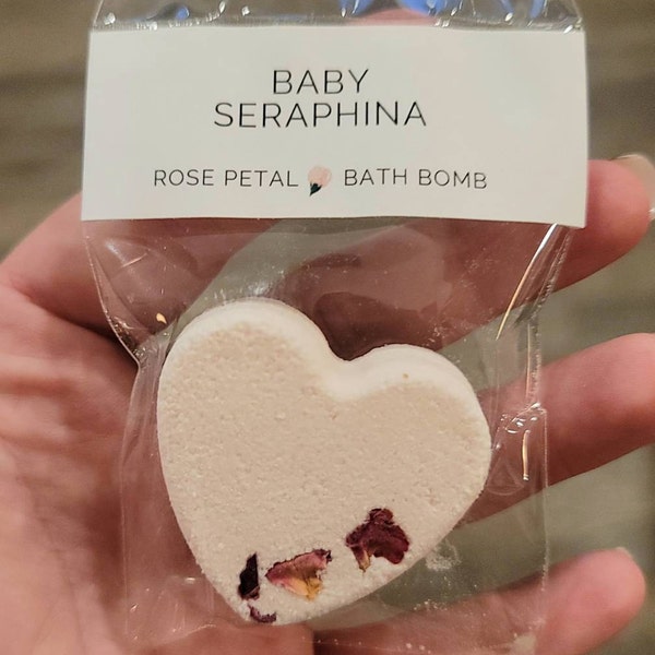 Personalized Rose Bath Bomb Favors, Bridal Shower Favors, Baby Shower ...