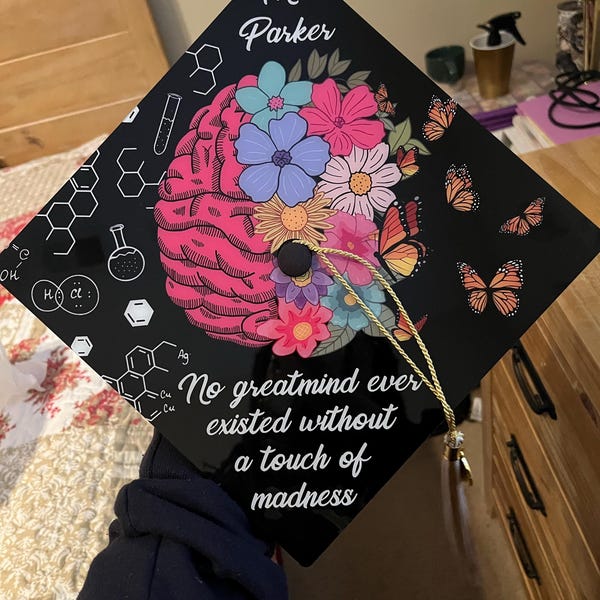Personalized Psychologist Graduation Cap Topper, Mental Health ...