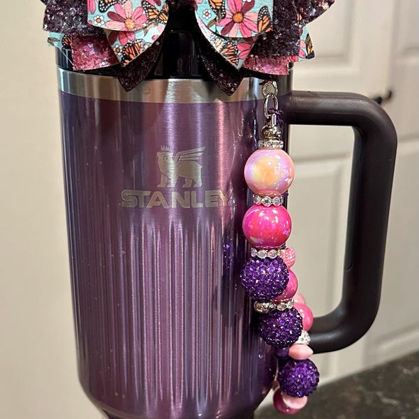 Handmade Stanley Tumbler Straps | Knitted Flower Tumbler Accessories ...