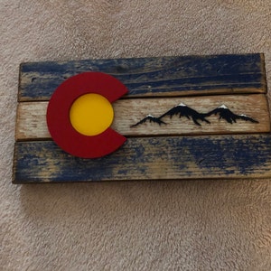 Natural Wood Colorado Flag Colorado Gift Colorado Wood | Etsy