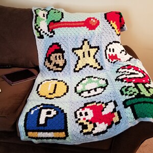 PATTERN Baby Yoshi Crochet Blanket mario - Etsy