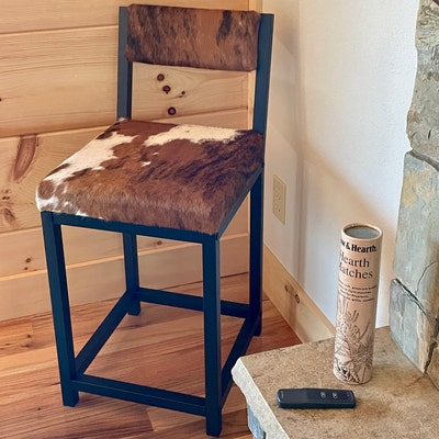 Cowhide Bar Stool Cowhide Counter Stool With Backs FPBK priced per ...