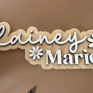 Daisy Name Sign, Nursery Name Sign, Daisy Nursery Decor, Name Sign for ...