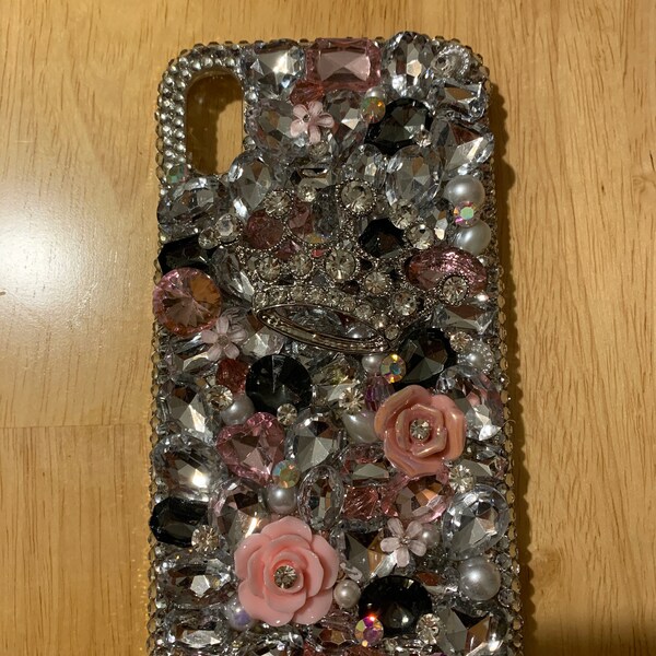 Tiaras Trinkets Silver Diamond Pink Roses Genuine Clear Crystals Bling ...