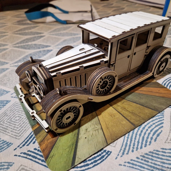 Classic Car Laser Cut File | Vintage Wooden Model | Digital Download ...