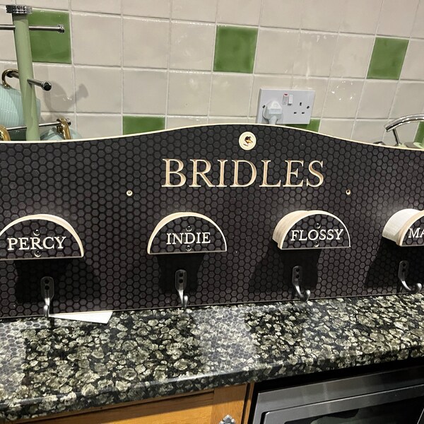 Bridle Hooks, Personalised Bridle Hooks, Bridle Rack, Unique Equestrian ...