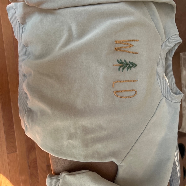 Hand Embroidered Sweatshirt - Etsy