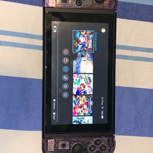 Nintendo Switch Custom Clear Transparent Atomic Purple Joy-con - Etsy