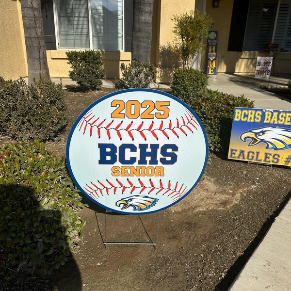 Baseball Sport Cut-out Yard Sign 24x24 With H-stake - Coroplast ...