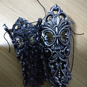 Silver Filigree Metallic Rubber Latex Ornate Collar Shoulder Armour ...