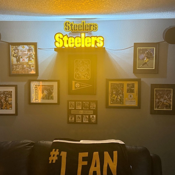 Custom Steelers LED Lighted Wall Sign, Neon, Night Light,football - Etsy