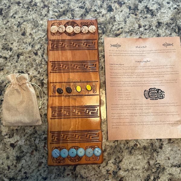 Bul | Puluc | Boolik | Mayan Mesoamerican Running Fight Board Game - Etsy
