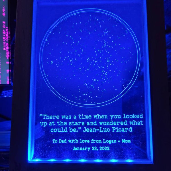 CUSTOM Night Light Star Map LED Frame for Loved Ones Family Friends Her ...