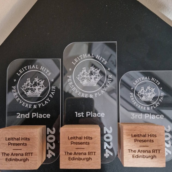 Personalised Wooden Eco Trophy Award MIZZEN Personalized Bespoke Design ...