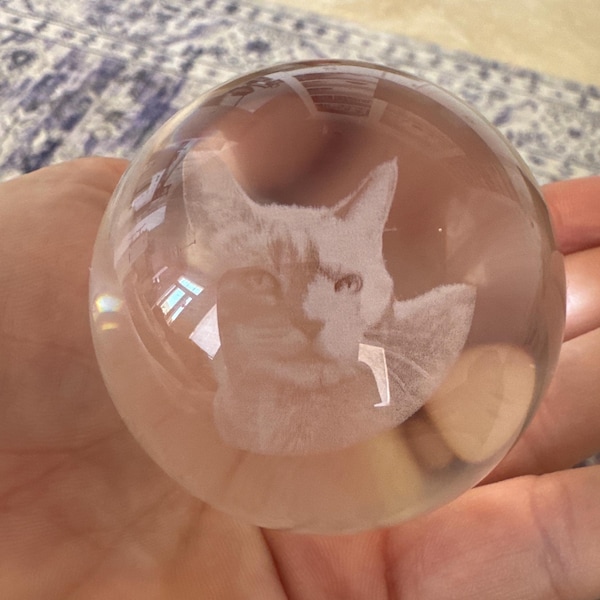 Custom 3D Photo Crystal Ball, Personalized Anniversary Gift - Etsy