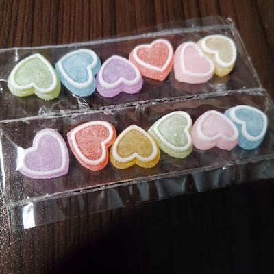Fake Heart Gummy Candies Fake Valentine Candy Heart Cabochons - Etsy