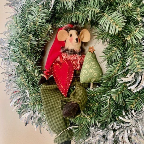 Primitive Christmas Mouse Pattern Christmas Thyme Mouse Doll Instant ...