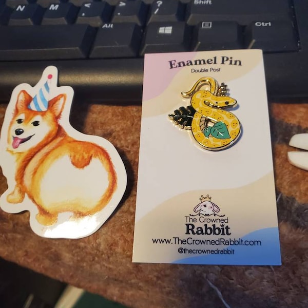 Yellow Corn Snake Enamel Pin, Yellow Snake, Snake Pin, Yellow Snake ...