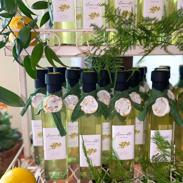 LEMON | Limoncello Bottle Label, Modern Wedding Limoncino Bottle ...