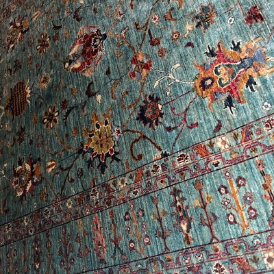 Blue 5x7ft. Bird Area Rug Handmade Afghan Natural Wool Rug Rugs for ...