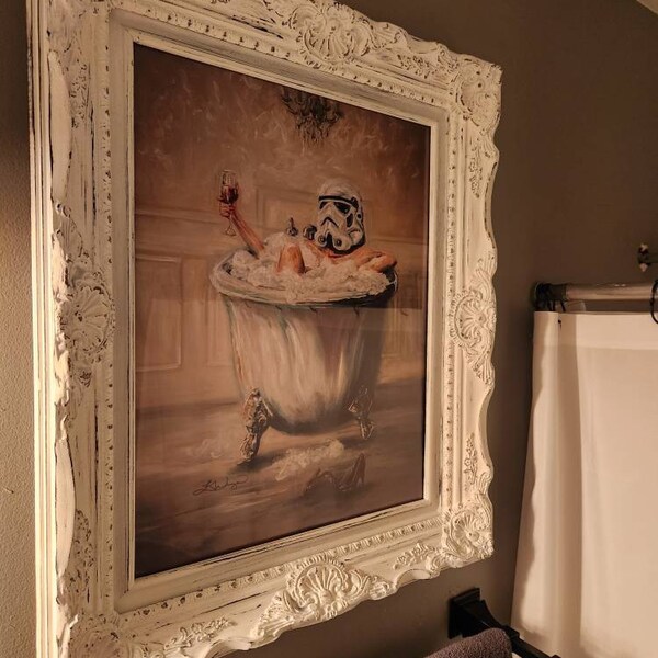 Classic Colonial Style Wood Picture Frame,distressed White Frame ...