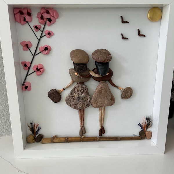 Best Friends Pebble Art, Friends Rock Art, Gift for Best Friend ...