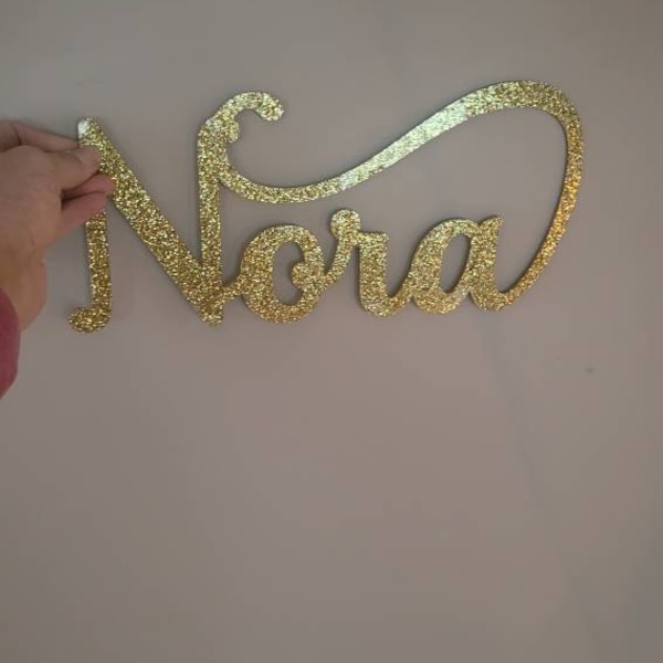 Custom Acrylic Glitter Name Sign | Nursery Name Sign | Personalized ...