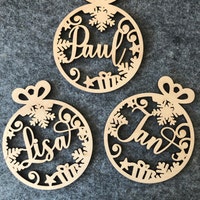 Custom Christmas Baubles With Name CHRISTMAS Gift Tags - Etsy UK