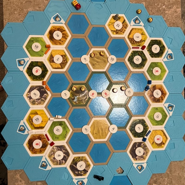 Magnetic Sea Port Hex Tiles for Settlers of Catan | Magnetized, Snappy ...