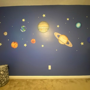 Sun & Planets Wall Stickers Set, Solar System Kids Room Decor or ...