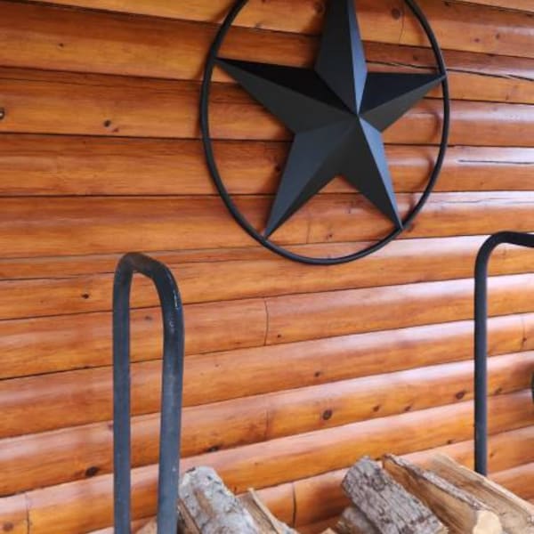 12",16", 24", 32",34",36",38" RUSTIC GREY Metal Barn Star Hand Painted ...