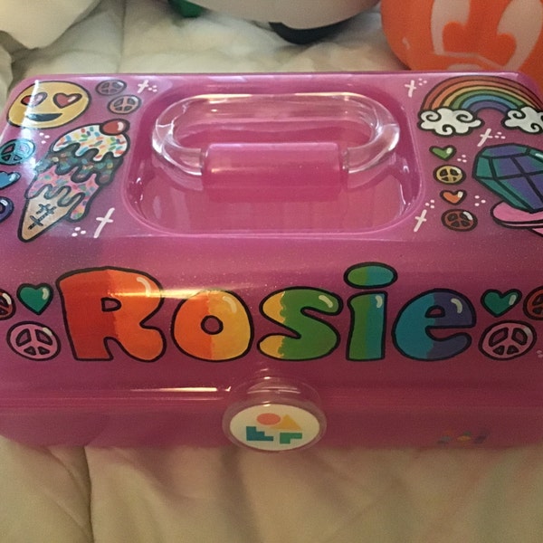 Hand-painted Personalized Caboodle, Personalized Caboodles - Etsy