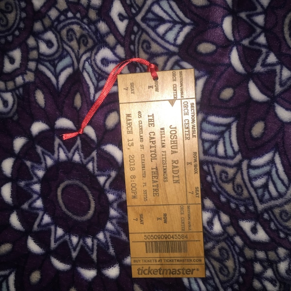 Custom Wood Concert Ticket - Etsy