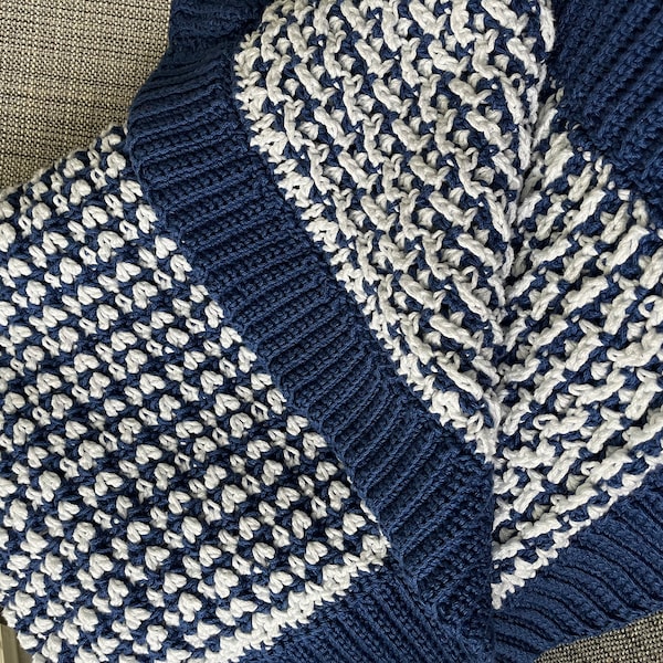 CROCHET PATTERN Nordic Throw - Make to Any Size - PDF Download - Etsy