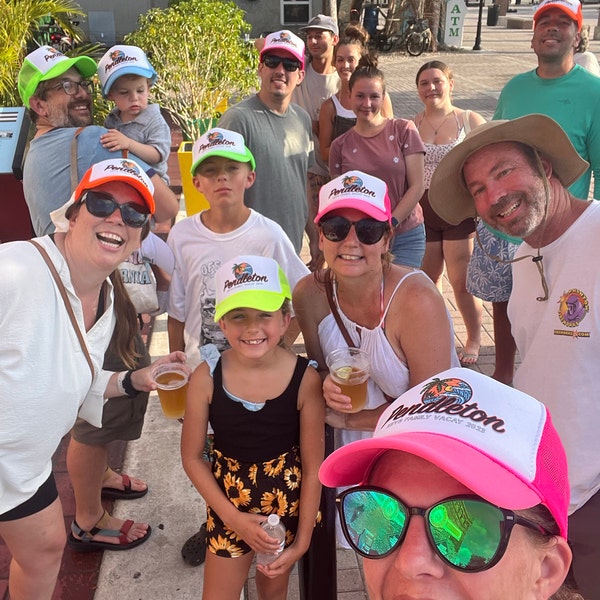 Retro Sunset Hats With Custom Text | 13 Colors to Choose | Vacation and ...