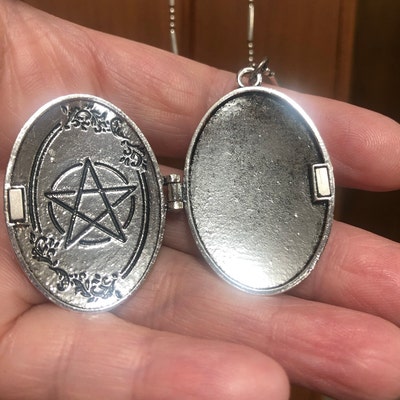 Witch Locket, Broom Closet Locket, Moon Locket, Witchy Pendant ...