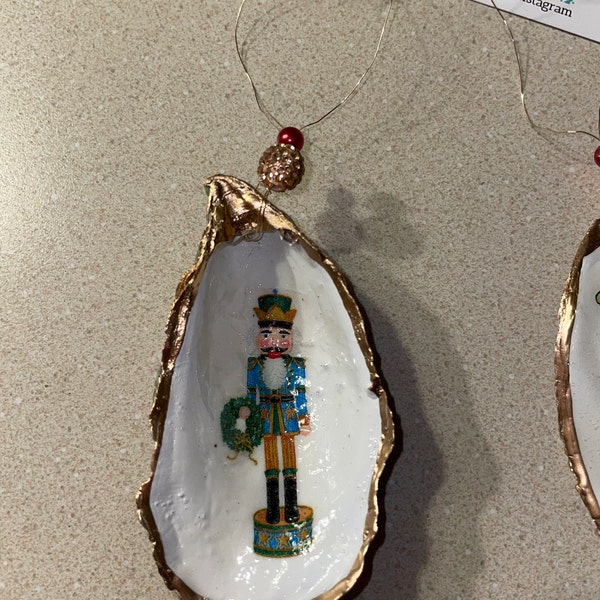 Nutcracker Oyster Shell Christmas Ornament. Nutcracker Christmas ...