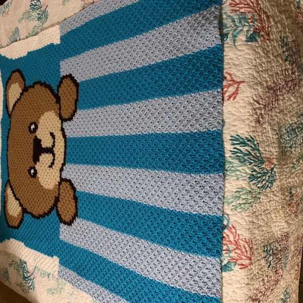 Sleepy Little Teddy Bear Graph & Pattern C2C + Tapestry Crochet - C2C ...
