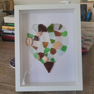 Sea Turtle Art, Sea Glass Sailboat Art, Beach House Décor, Genuine Sea ...