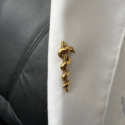 Syringe Gold Dipped Pewter Lapel Pin CC427G Medical and - Etsy