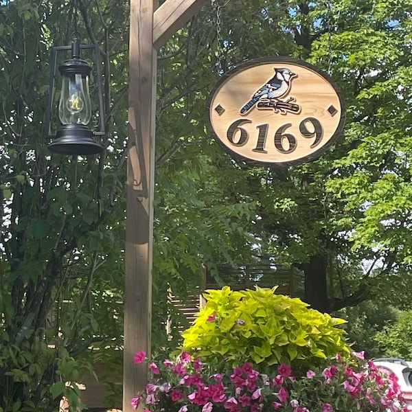 Custom Outdoor Sign | Oval Shape | Engraved Wood Sign | Pine | Address ...